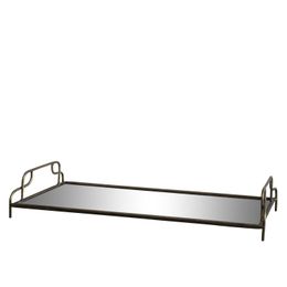 Chic Antique Spiegeltablett mit Henkel H8/L47,5/B25 cm, antik messing skandinavische Deko Online Shop