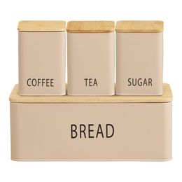 House Nordic K&uuml;chenaufbewahrung Dosen, Brotbox Kaffeedose Tula 4er Set 9,5/33 cm x 9,5/18 cm x 13/13,5 cm