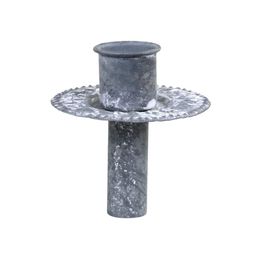 Chic Antique Flaschenaufsatz Kerzenhalter mit dekorativem Rand H&ouml;he 8/&Oslash; 6 cm, antik zink skandinavische Deko Online Shop