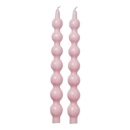 Rice Geschwungene Kerzen 2er Pack 30 cm, rosa skandinavische Deko Online Shop
