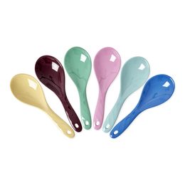 Rice Melamin Salatl&ouml;ffel Show Your True Colors Einfarbig 6er-Set diverse Farben skandinavische Deko Online Shop