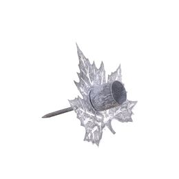 Chic Antique Kerzenhalter Blatt mit Spie&szlig; H9/L11/B10 cm, antique zink skandinavische Deko Online Shop