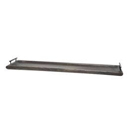 Chic Antique Tours Tablett in Holz mit Henkel Schwarz H8/L90/B20 cm skandinavische Deko Online Shop