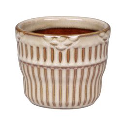 Chic Antique Nimes &Uuml;bertopf mit Rillen H9/D10,5 cm, latte