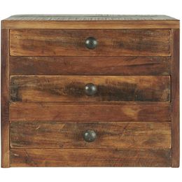 IB Laursen Kleiner Schrank mit Schubladen UNIKA 30 x 27 x 25 cm, 3 Schubladen skandinavische Deko Online Shop