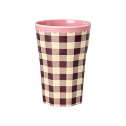 Rice Hoher Melamin Becher Check Me Out H 13 cm, &Oslash; 9 cm, 400 ml skandinavische Deko Online Shop