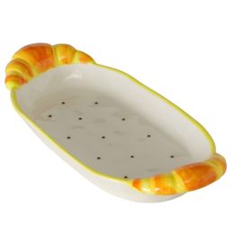 Boltze Schale Croissant 32 x 14 x 5 cm, braun, wei&szlig; skandinavische Deko Online Shop