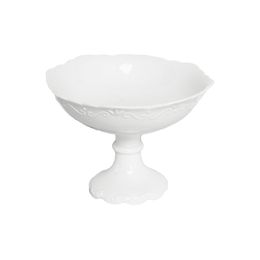 Chic Antique Sch&uuml;ssel mit Fu&szlig; Provence H15/D22 cm, wei&szlig; skandinavische Deko Online Shop