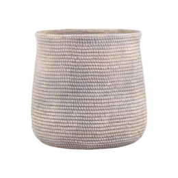 Chic Antique &Eacute;vron &Uuml;bertopf mit Flecht Muster H24/&Oslash;25,5 cm, antique natur