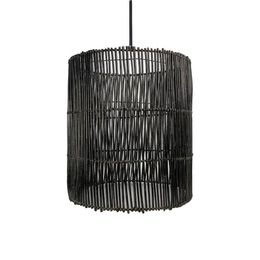 HSM Collection Pendelleuchte Rattan &oslash;50x56 cm, black wash skandinavische Deko Online Shop