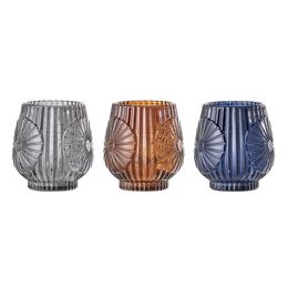 Bloomingville Kerzenglas 3er Set Hinda &Oslash;7 x H7.5cm, 3er Set, diverse skandinavische Deko Online Shop