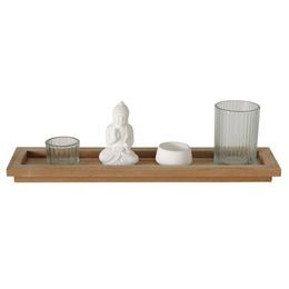 Boltze Tablett Laros 5-teilig 40 x 11 x 11 cm, natur, wei&szlig; skandinavische Deko Online Shop