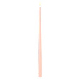 Deluxe Homeart LED Stabkerze mit Lack Real Flame 2er Set &Oslash;2,2 cm x H 38 cm, 2er Set, rosa skandinavische Deko Online Shop