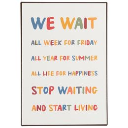 IB Laursen Metallschild We wait all week for Friday 14 x 20 cm skandinavische Deko Online Shop