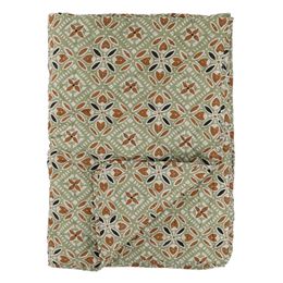 Chic Antique Aix Quilt mit Batikmuster L180/B130 cm, Teracotta