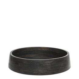 Chic Antique Tours Deko Tablett aus Mangoholz H15/&Oslash;55 cm, schwarz