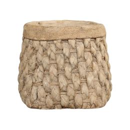 Chic Antique Corte &Uuml;bertopf mit Flechtoptik H14/&Oslash;16 cm, antik natur