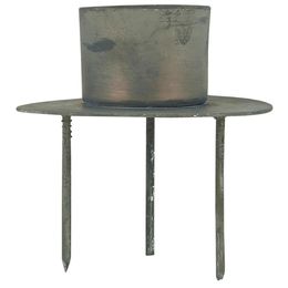IB Laursen Kerzenhalter f&uuml;r Stabkerze Spie&szlig; H&ouml;he 9, &Oslash; 3.8 cm, zink skandinavische Deko Online Shop