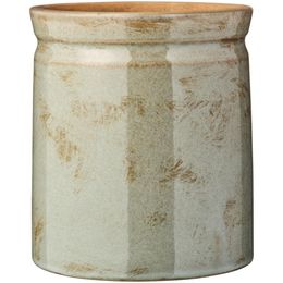 IB Laursen Keramiktopf Distressed Ohne Ohren, 17 cm, &Oslash; 14,8 cm, grau skandinavische Deko Online Shop