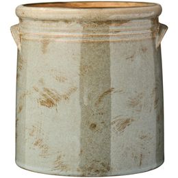 IB Laursen Keramiktopf Distressed Mit Ohren, 15 cm, &Oslash; 14 cm, grau skandinavische Deko Online Shop