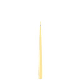 Deluxe Homeart LED Stabkerze mit Lack Real Flame 2er Set &Oslash;2,2 cm x H 28 cm, 2er Set, hellgelb skandinavische Deko Online Shop