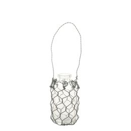 Chic Antique Fil de fer Windlicht aus Glas H&ouml;he 10, &empty; 5,5 cm skandinavische Deko Online Shop
