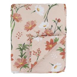Chic Antique Aix Quilt mit Blumenmuster 180 x 130 cm, rosa