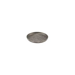 house doctor Tablett Rattan &Oslash;12cm, silber skandinavische Deko Online Shop