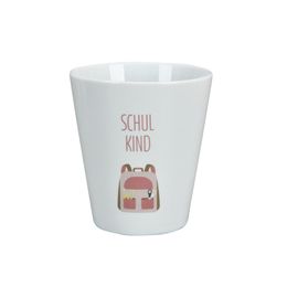 Krasilnikoff Happy Mug, Schulkind &Oslash; 8.8, H&ouml;he 10 cm, 330 ml, Girl skandinavische Deko Online Shop