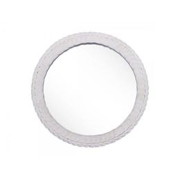 Chic Antique Spiegel mit Geflecht Kante B1,5/D29 cm, antik creme skandinavische Deko Online Shop