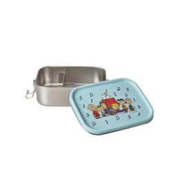 Rice Kleine Lunchbox Brotdose f&uuml;r Kinder mit Snoopy Print 17 x 12 x 6 cm, blau