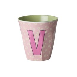 Rice Buchstaben-Becher mit Blumen Medium V skandinavische Deko Online Shop