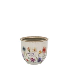 Chic Antique &Uuml;bertopf Fleurville &ndash; Nostalgischer Blumentopf im Landhausstil 12,5 cm, &Oslash; 14 cm