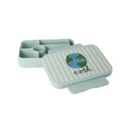 Rice Kinder Brotdose mit 6 F&auml;chern &ndash; ABC 22 x 16,5 x 5 cm, blau skandinavische Deko Online Shop