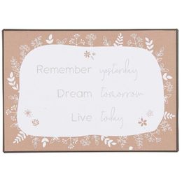 IB Laursen Metallschild Remember yesterday Dream tomorrow Live today L14 x B20 cm, braun
