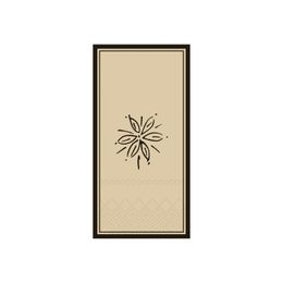 Chic Antique Serviette mit Blume L20/B10 cm, honig