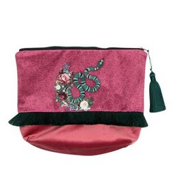 byRoom Kosmetiktasche mit Print 20 x 24 x 6cm, bordeauxrot