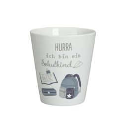 Krasilnikoff Happy Mug, Hurra ich bin ein Schulkind Boy, 330 ml, blau skandinavische Deko Online Shop