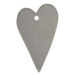 IB Laursen Herzanh&auml;nger Geschenkanh&auml;nger aus Holz 3,5 x 5,5 cm, grau