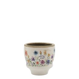 Chic Antique Fleurville &Uuml;bertopf &ndash; Vintage Keramik Blumentopf 12,5 cm, &Oslash;14 cm