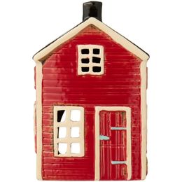 IB Laursen Teelichthaus Visby mit Schlitten aus Keramik 10,5 x 10 x 16,5 cm skandinavische Deko Online Shop