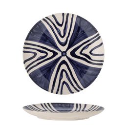 Bloomingville Shama Teller, Steingut &Oslash; 20,5 cm, blau