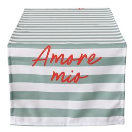 Boltze Tischl&auml;ufer Amore 140 x 40 cm, Rot Wei&szlig; skandinavische Deko Online Shop