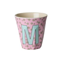 Rice Buchstaben-Becher mit Blumen Medium M