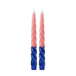 Rice LED Kerzen Twisted 2er 25 cm, Koralle skandinavische Deko Online Shop