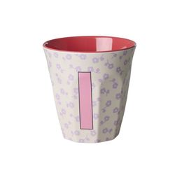 Rice Buchstaben-Becher mit Blumen Medium I