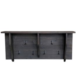 Chic Antique Regalbrett mit 6 Haken H45/L99/B18 cm skandinavische Deko Online Shop