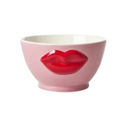 Rice Keramik Sch&uuml;ssel Lips 300 ml &Oslash; 14,5 cm, H&ouml;he 10 cm, pink skandinavische Deko Online Shop