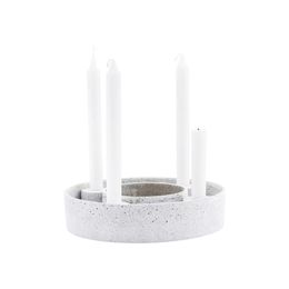 house doctor Kerzenst&auml;nder The Ring &Oslash; 26 cm, H&ouml;he 6 cm, grau, mit Stabkerzenhalter skandinavische Deko Online Shop