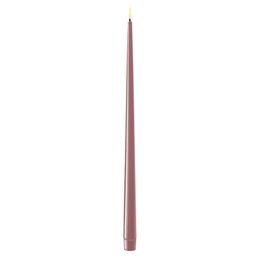 Deluxe Homeart LED Stabkerze mit Lack Real Flame 2er Set &Oslash;2,2 cm x H 38 cm, 2er Set, lila skandinavische Deko Online Shop